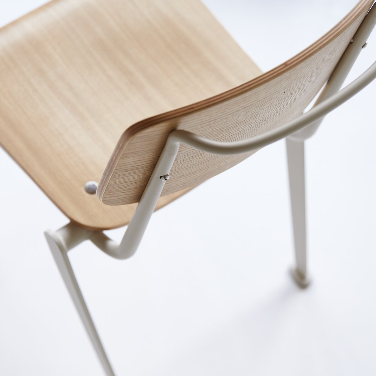 Cream metal and ash chair - Dining room chairs - Tikamoon