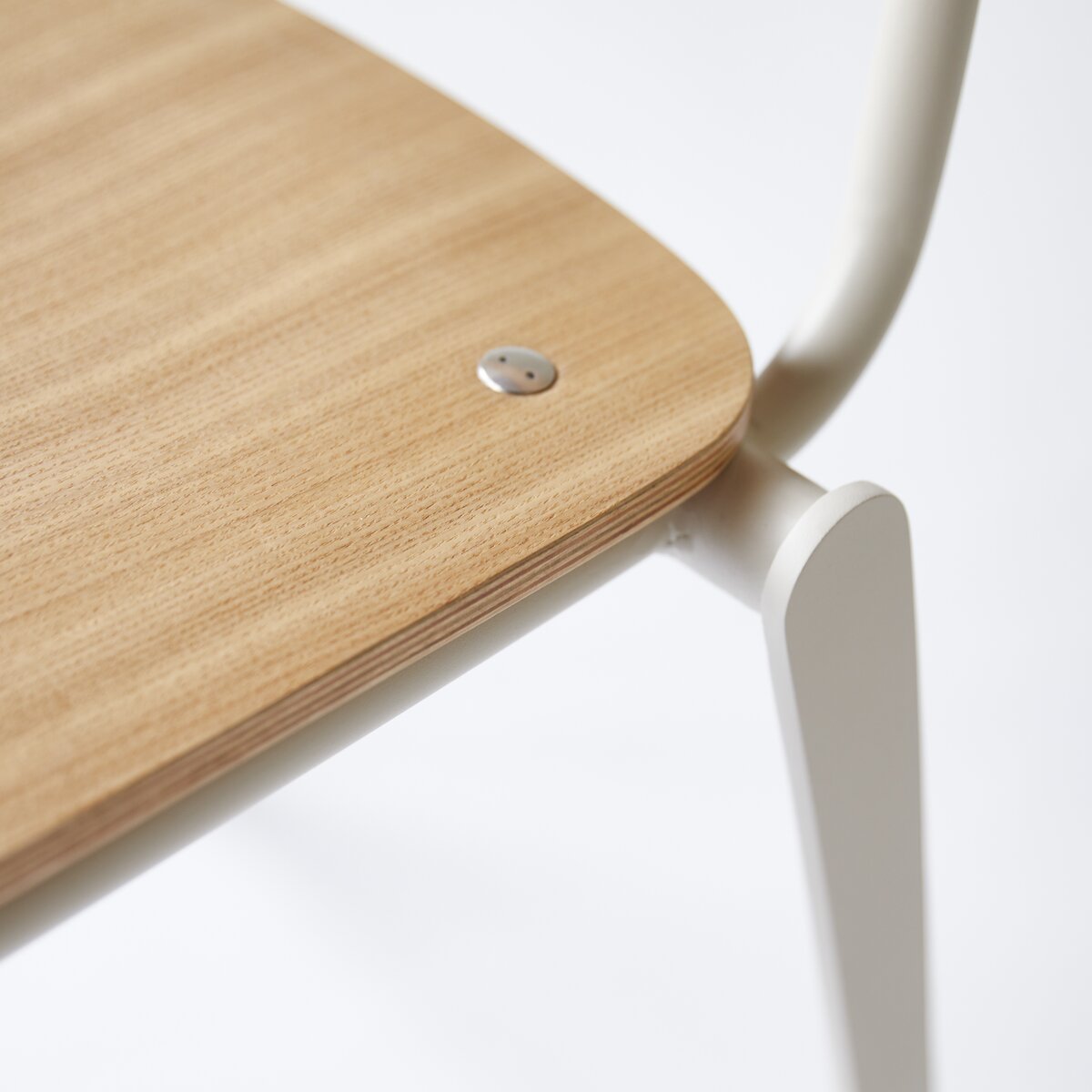 Cream metal and ash chair - Dining room chairs - Tikamoon