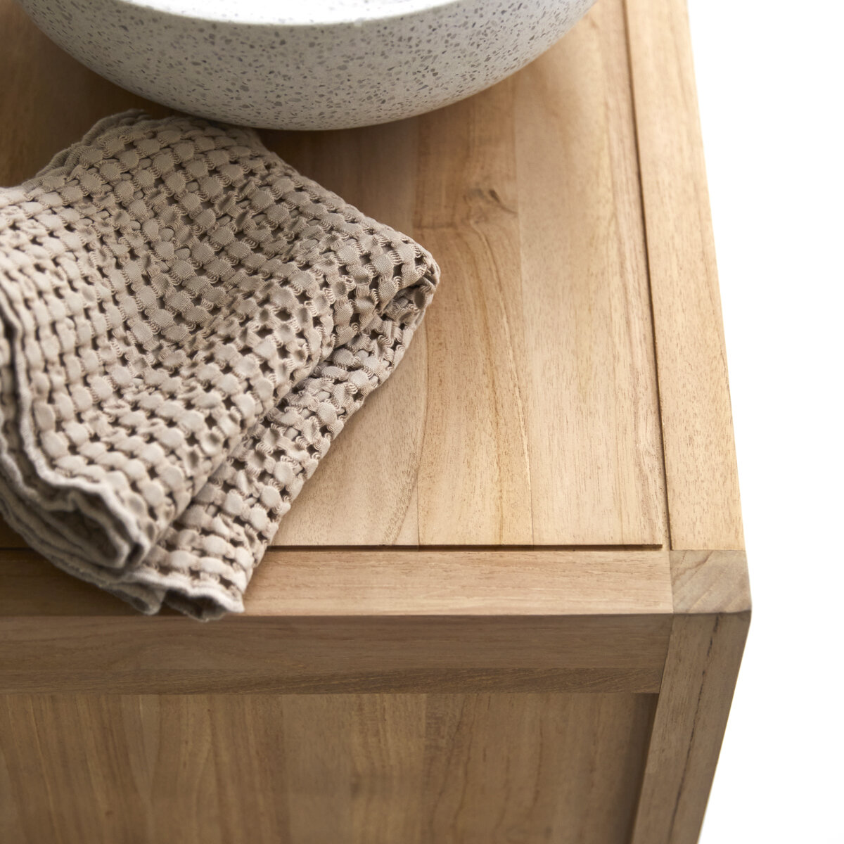 Vanity unit in solid teak 60 cm - Bathroom / Bathroom washbasin unit ...