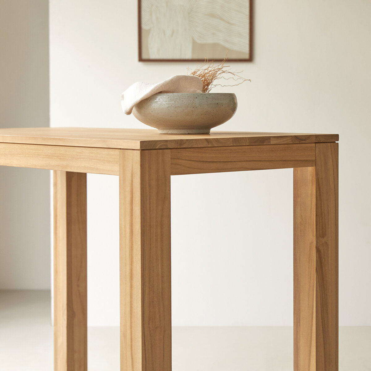 Teak bar table 120 x 60 cm - Living room furniture – Tikamoon