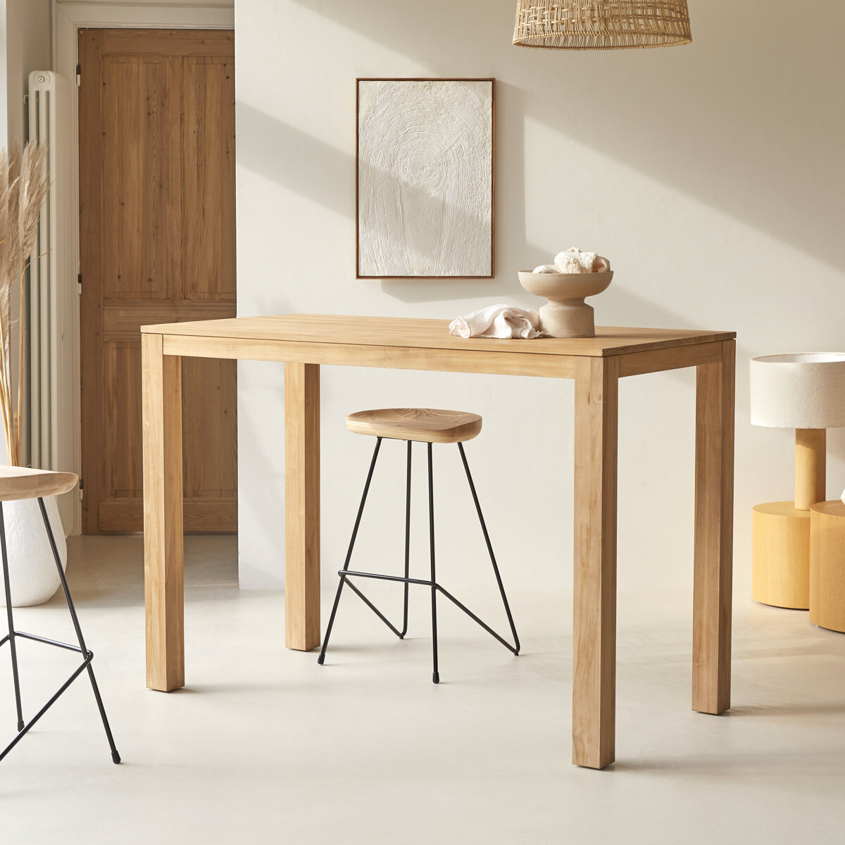 Bartisch aus Teak 150 x 75 cm – Esszimmermöbel – Tikamoon