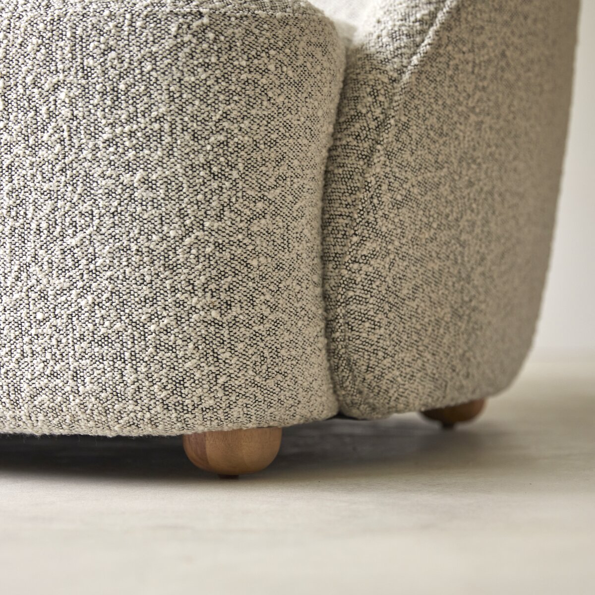 Tweezitter van acacia en grijze stof - Bank woonkamer - Tikamoon