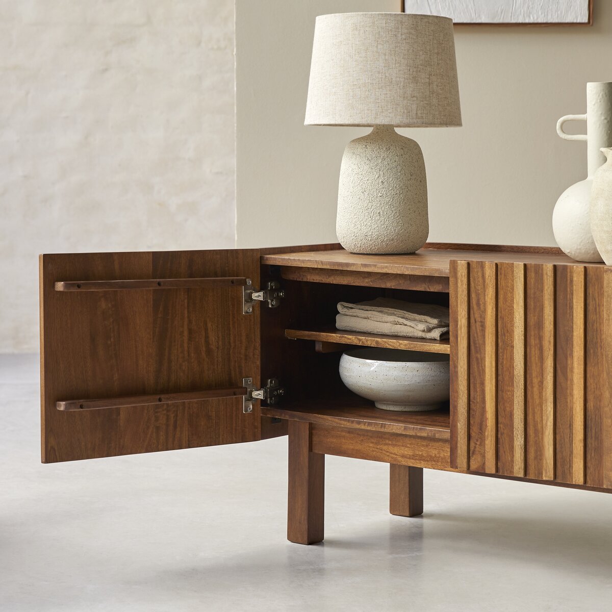 Solid mango wood TV unit 140 cm - Living room - Tikamoon