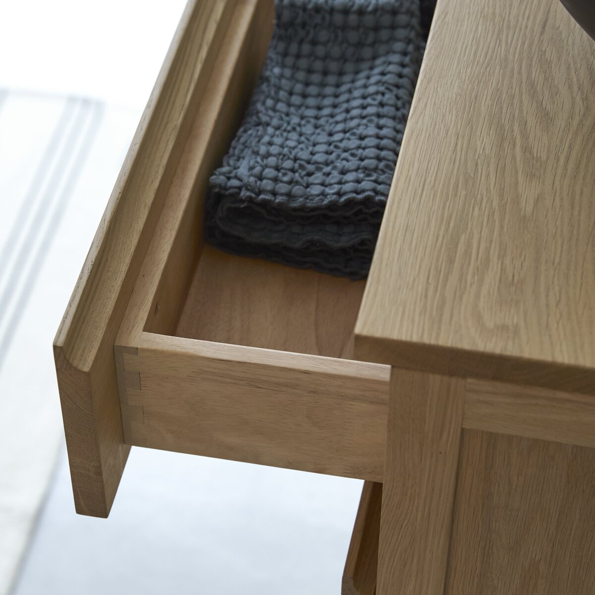 Wall-mounted oak vanity unit 60 cm - Bathroom - Tikamoon