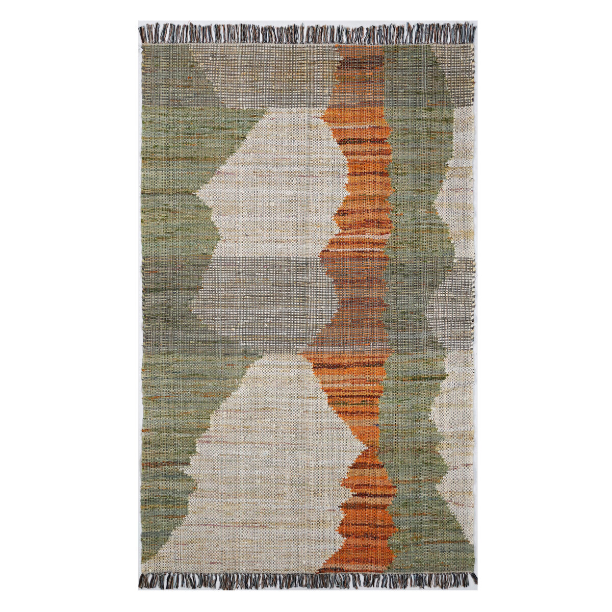 Tapis en coton recyclé 150 x 240 cm - Textile de salon - Tikamoon