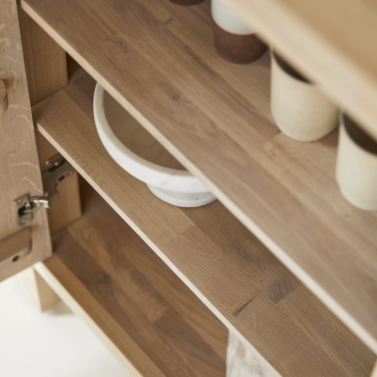 Buffet en chêne massif 180 cm - Rangements pour le séjour - Tikamoon