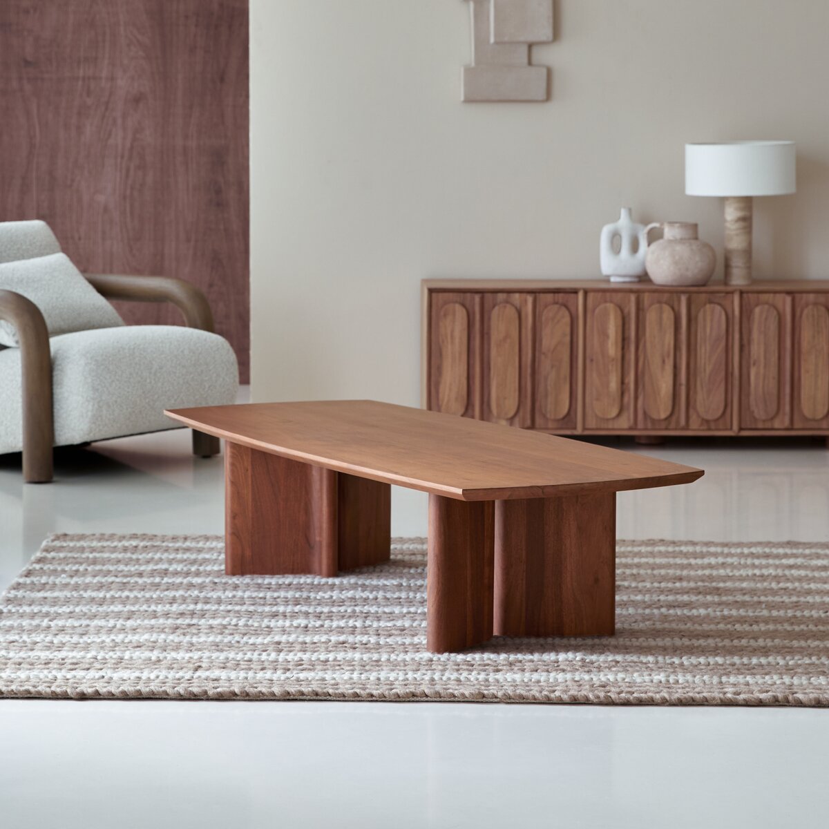 Acacia coffee table 140 x 60 cm - Living room furniture - Tikamoon