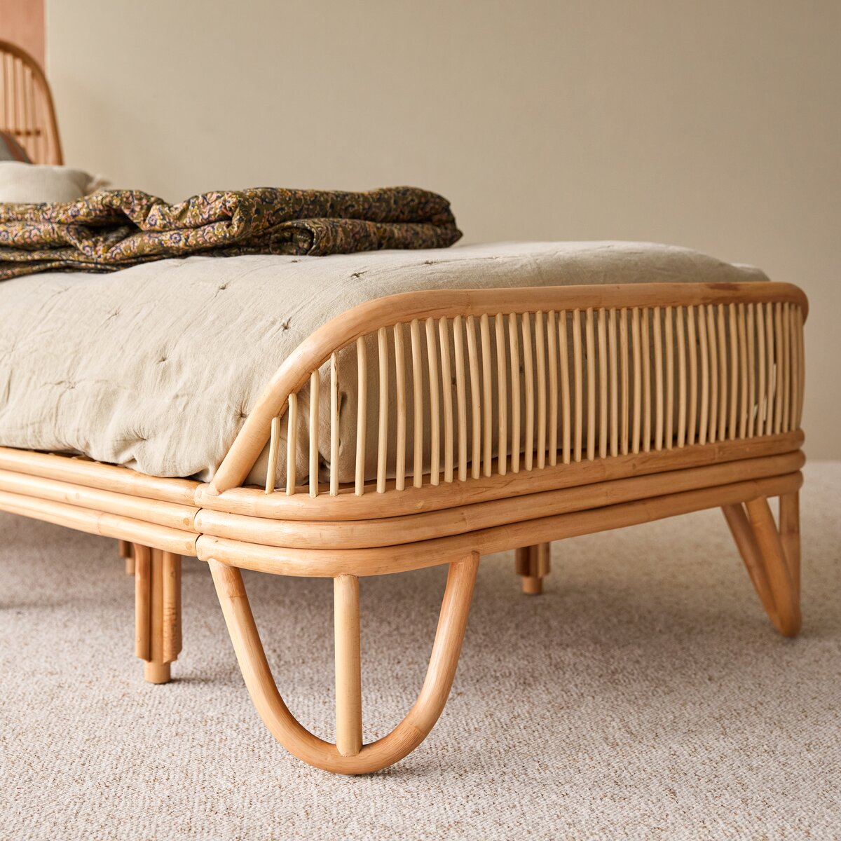 Rotan bed 90x200 cm - Slaapkamer/Bed en hoofdbord - Tikamoon