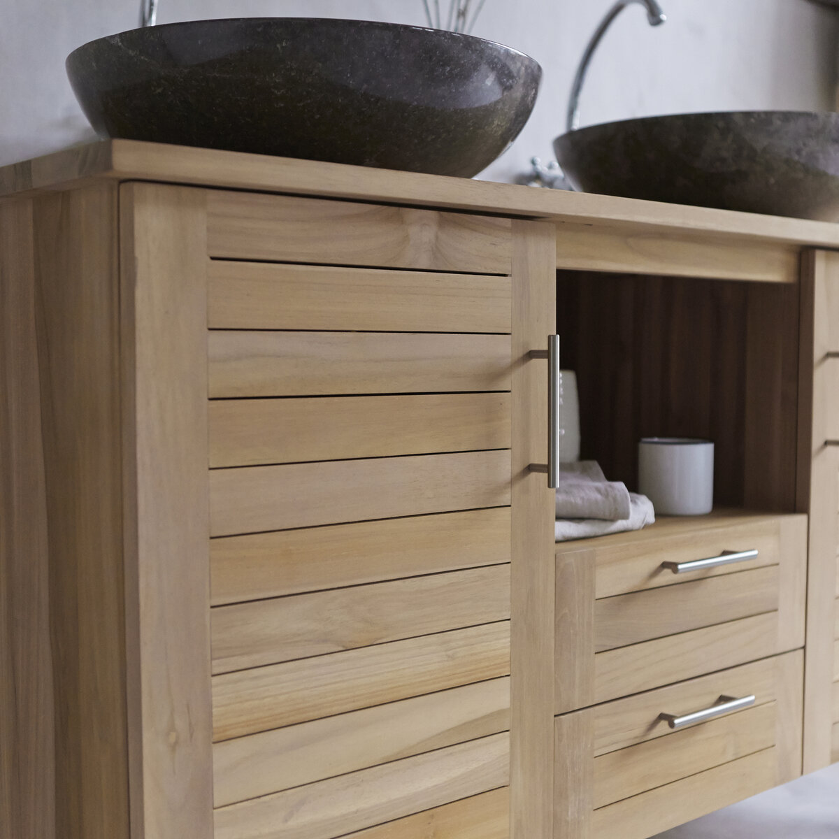 Buy Soho Duo teak bathroom furniture at Tikamoon